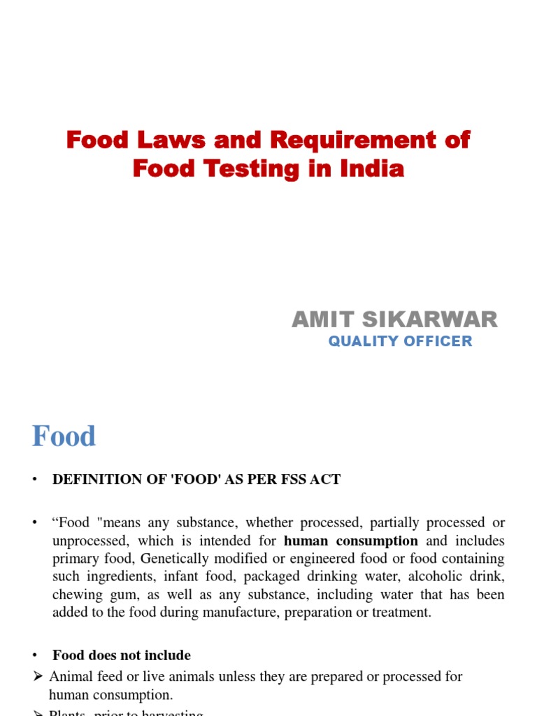 Food Laws in India | PDF | Food Safety | Foods