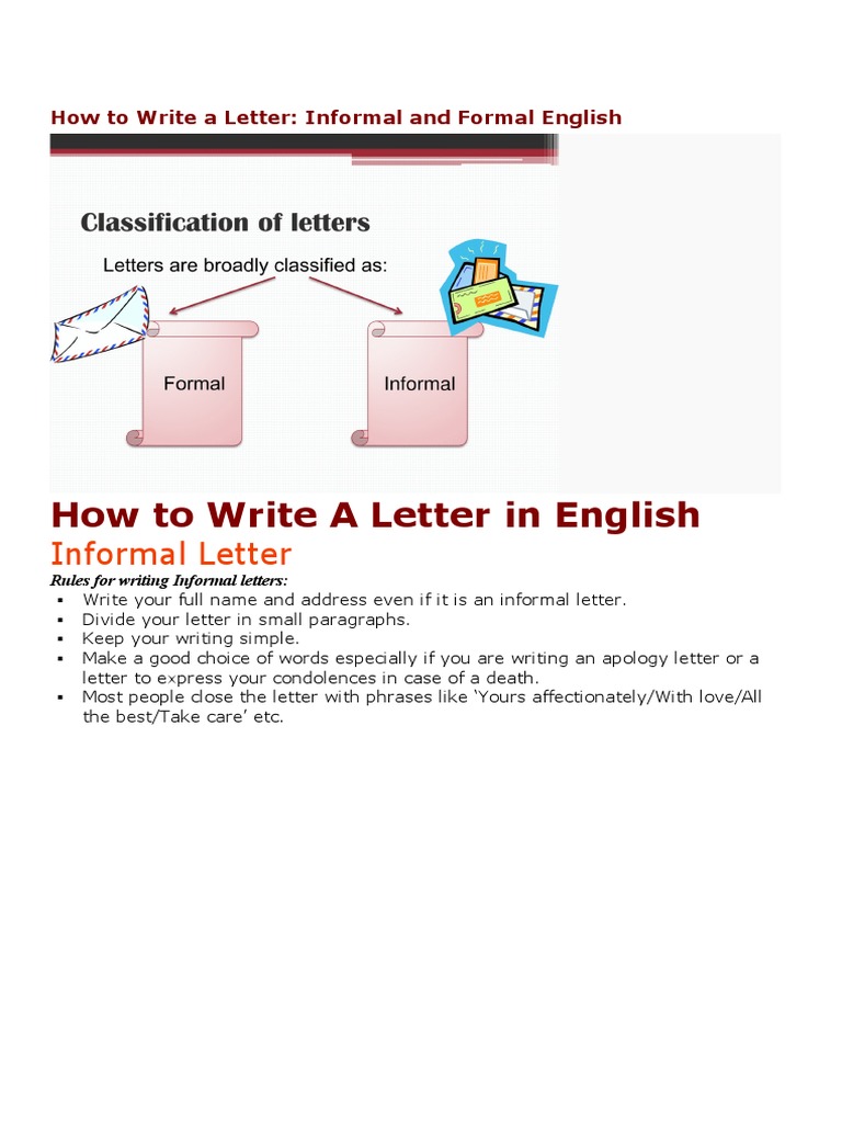 How To Write A Letter | PDF