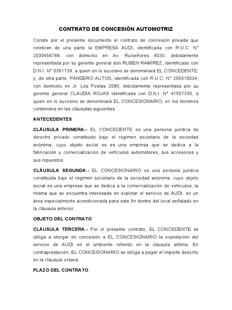Contrato de Concesión Automotriz | PDF | Arbitraje | Justicia