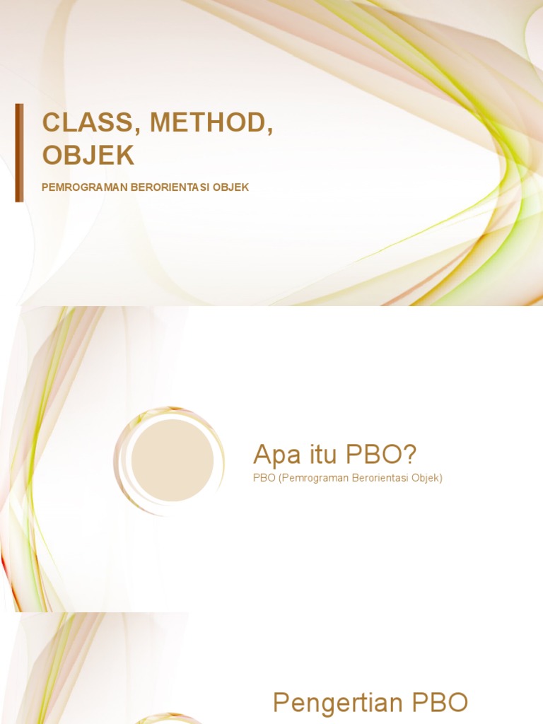 Pemrograman Berorientasi Objek: PBO | PDF