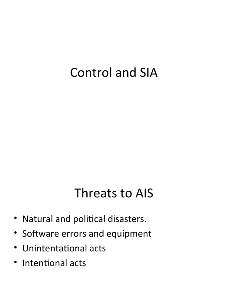 Control and SIA-1 | PDF