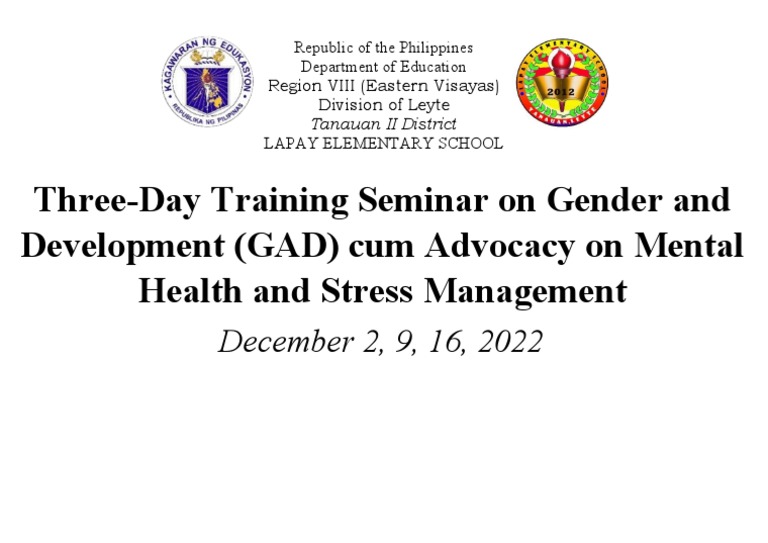 GAD Training Backdrop Tarpapel | PDF