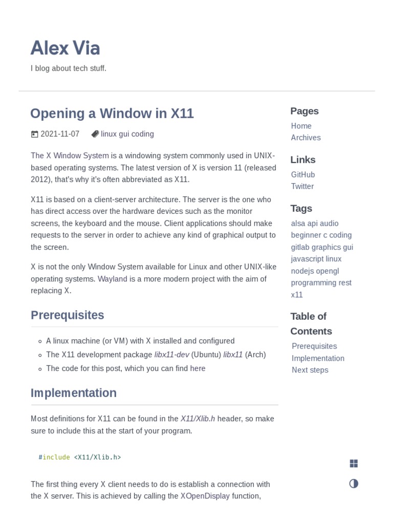 Opening A Window in x11 | PDF | Computer Programming | Information Technology Management