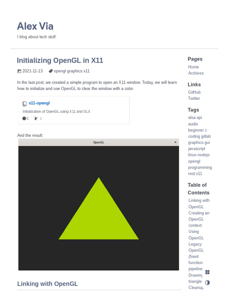 Initializing OpenGL in x11 | PDF | Shader | Computer Libraries