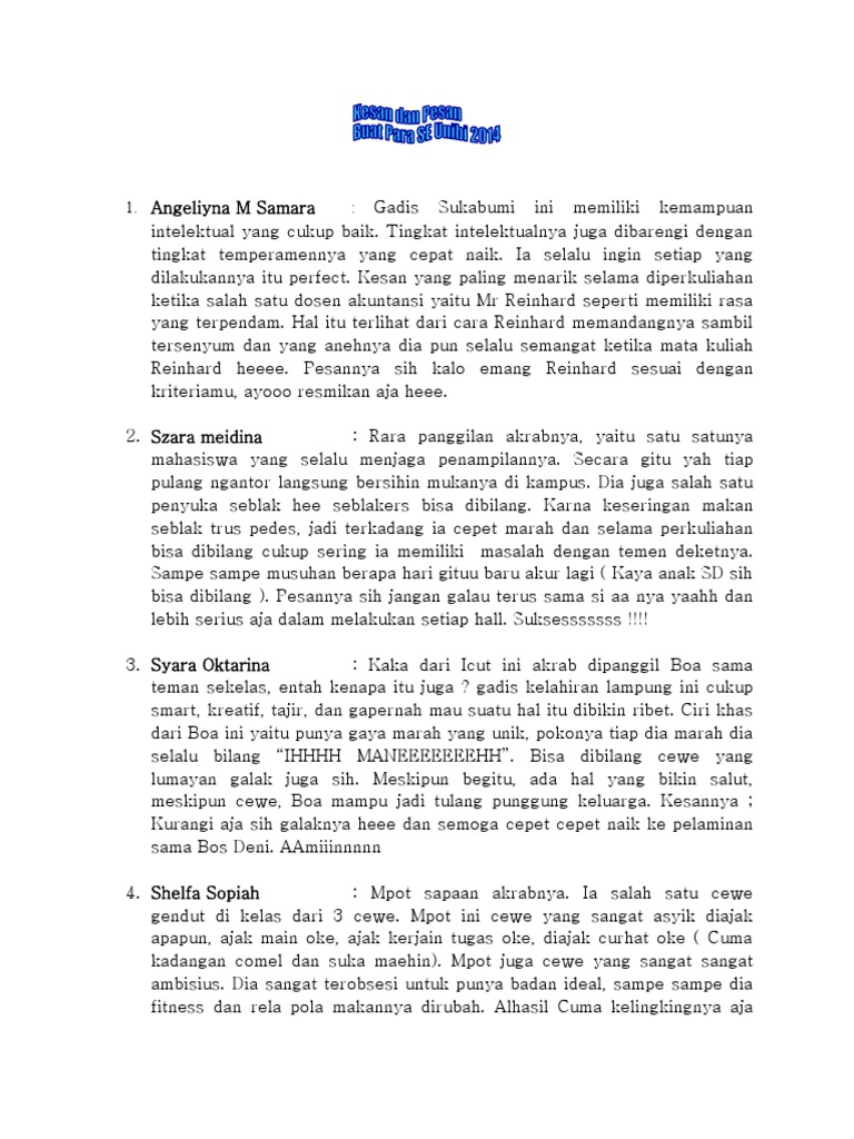 Profil Unik Mahasiswa Akuntansi | PDF