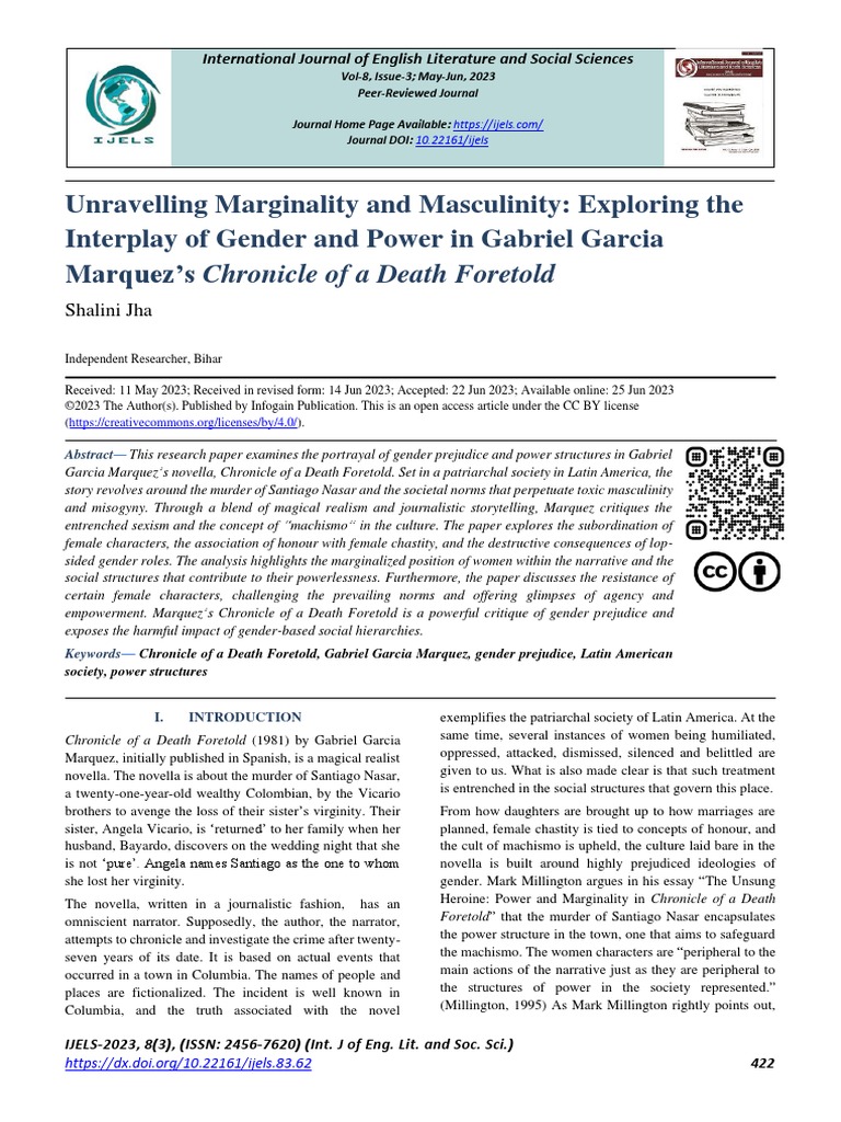 Unravelling Marginality and Masculinity: Exploring The Interplay of ...