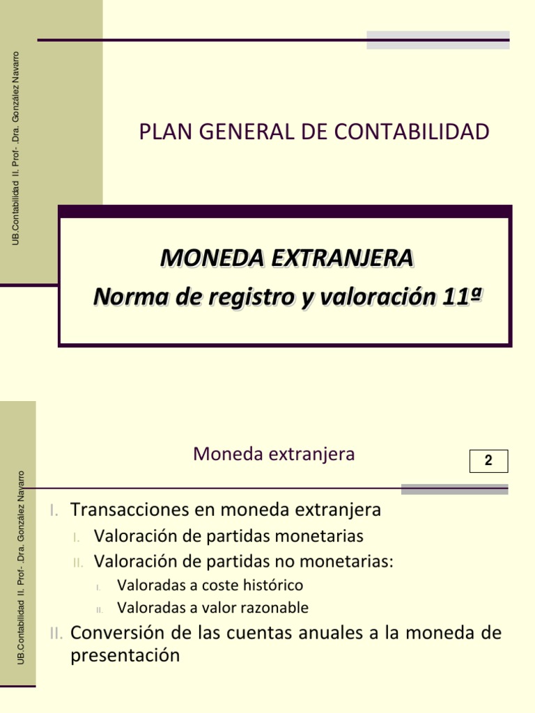 Contabilidad de Transacciones en Moneda Extranjera | PDF | Moneda ...