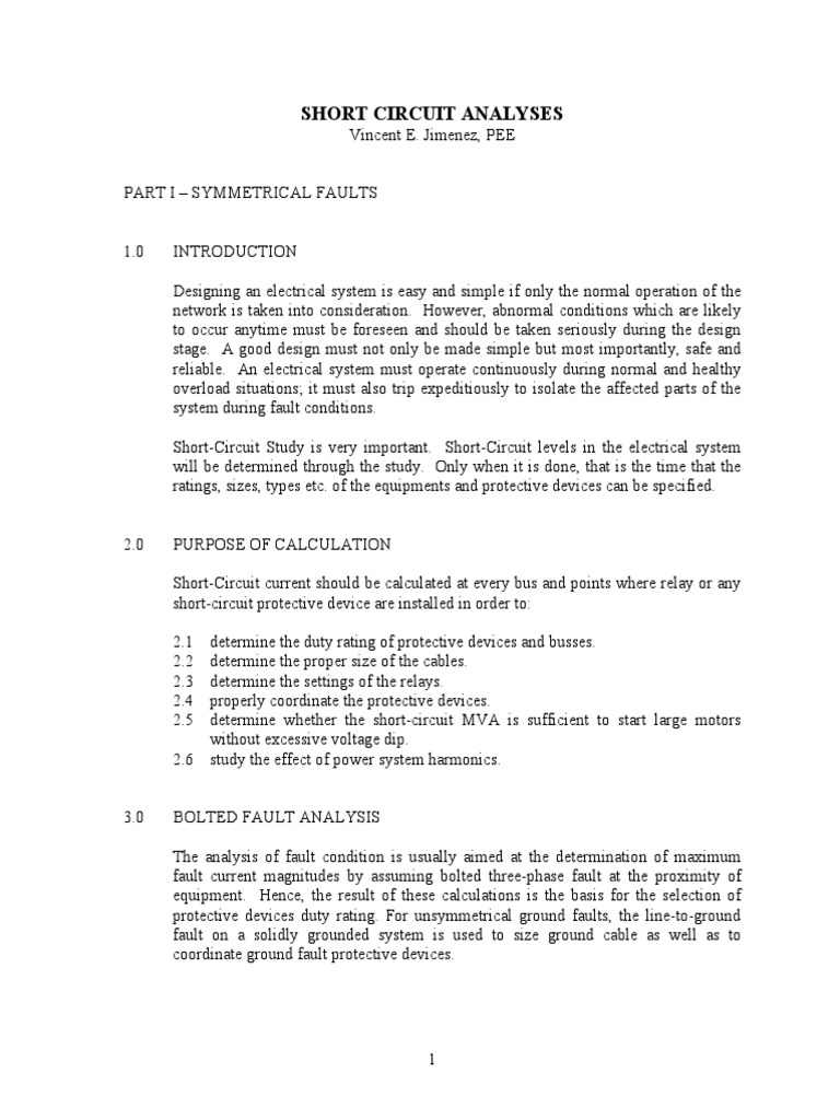 Ho-1.1 Fault Analysis 2 | PDF | Relay | Fuse (Electrical)