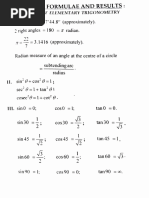Trigonometry Formulas for Class 10-12 | PDF