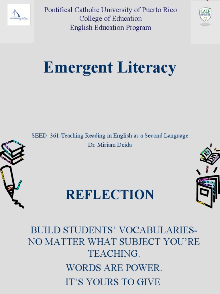 Presentation 4 - Emergent Literacy | PDF | Phonics | Literacy
