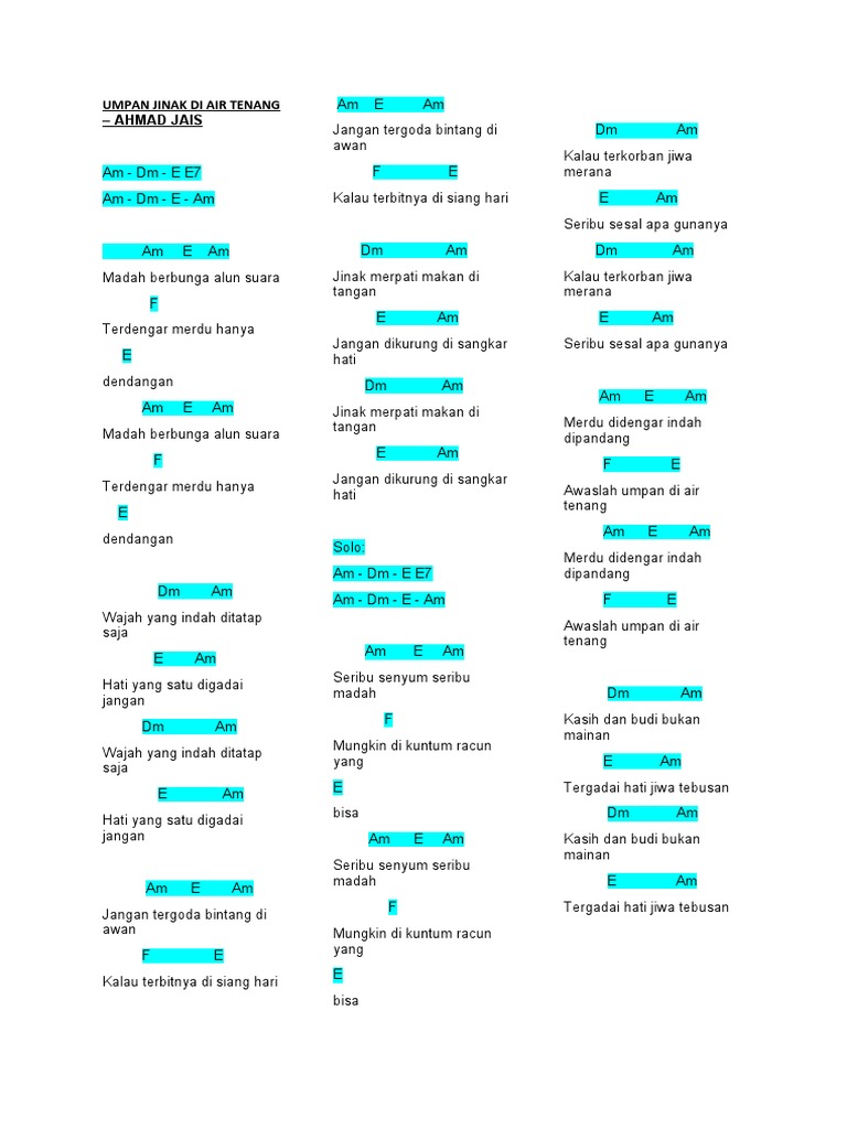 Umpan Jinak Di Air Tenang | PDF