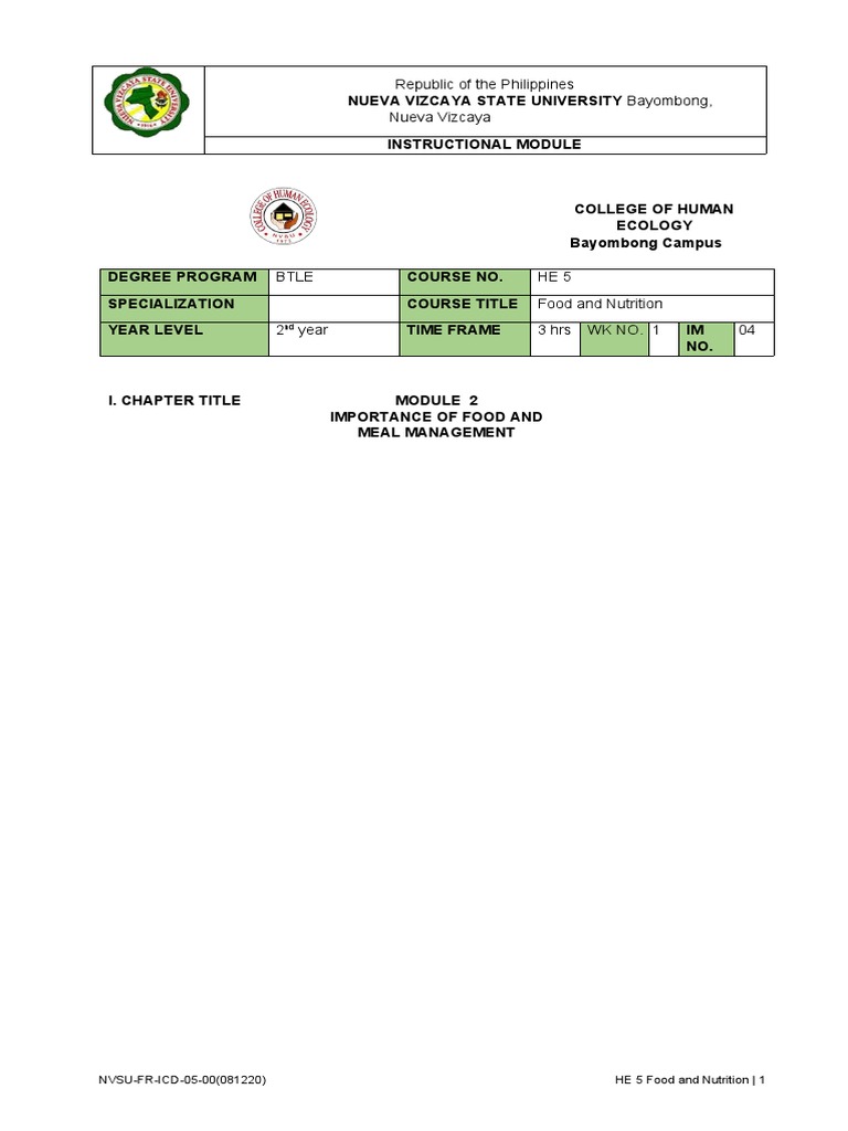 Module 2 | PDF | Fat | Diet & Nutrition