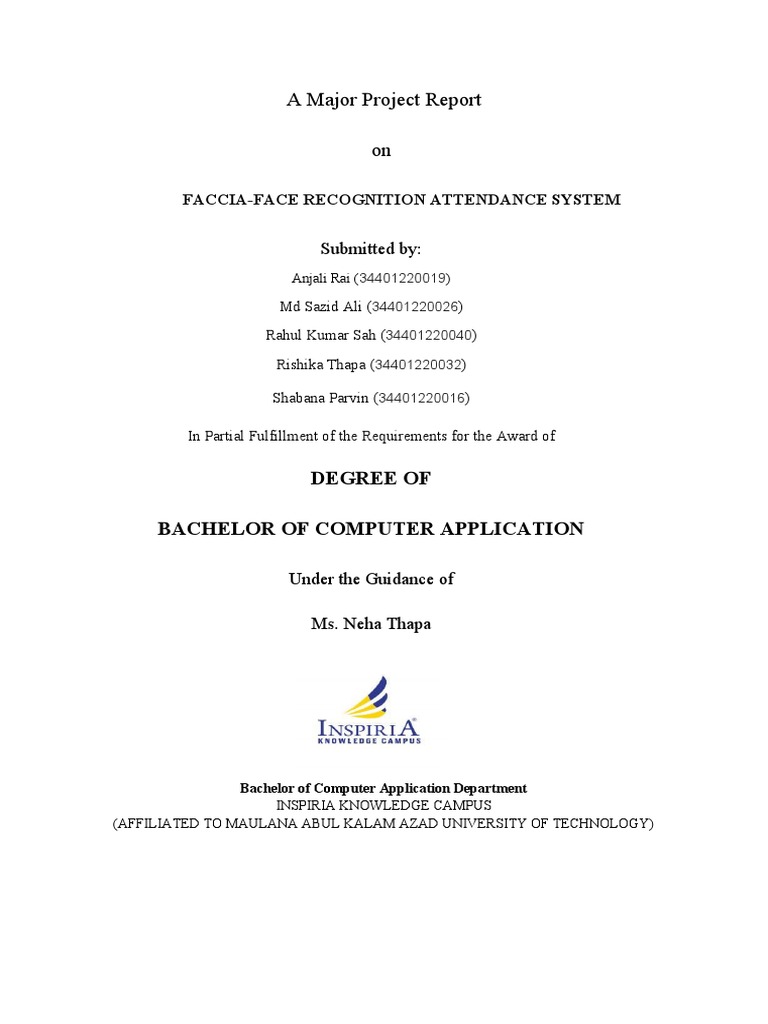 Front Page of Report | PDF | Art | Technology & Engineering