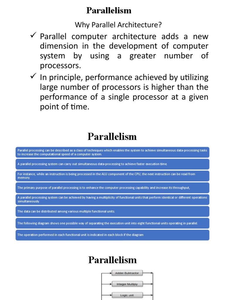 Parallelism | PDF | Parallel Computing | Central Processing Unit