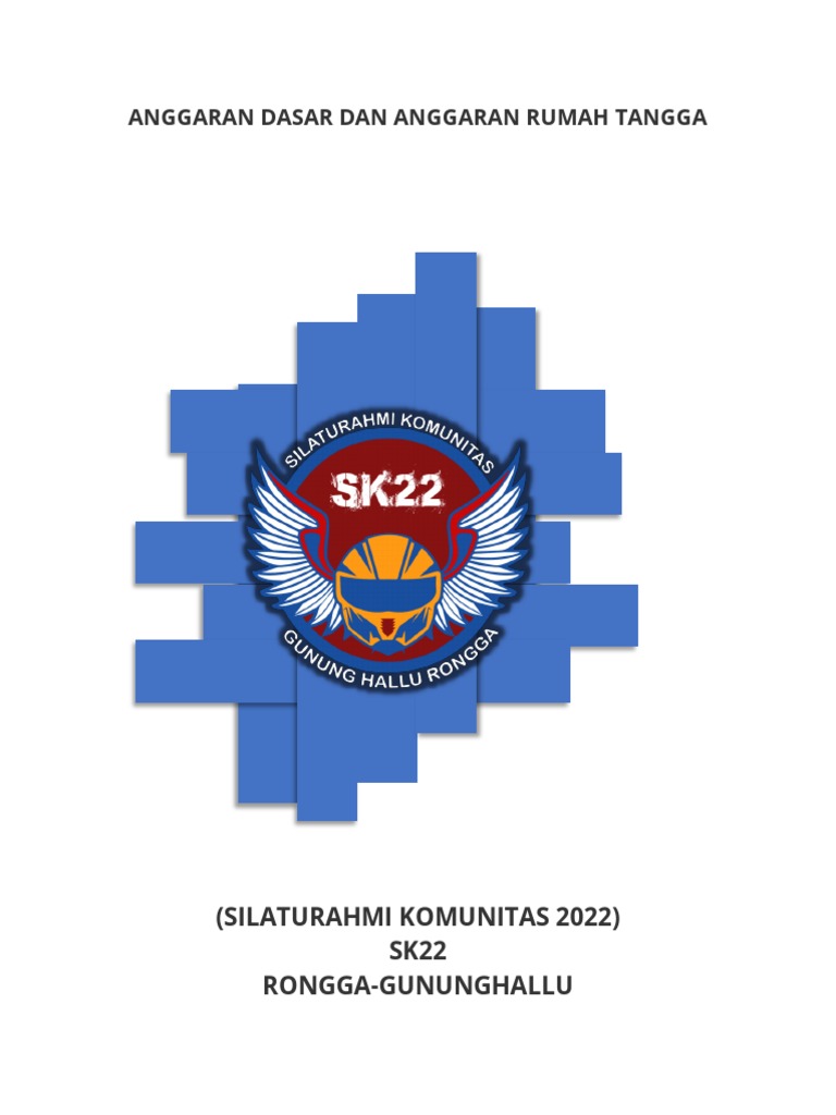 Anggaran Dasar SK22 Komunitas Motor | PDF