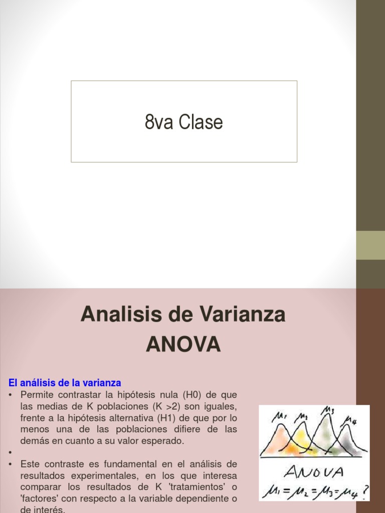 Clase+8+ANOVA KWallis | PDF | Análisis de variación | Diferencia