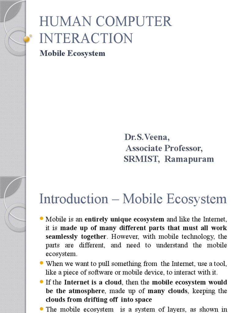 Mobile Ecosystem | PDF | Android (Operating System) | Information Appliances