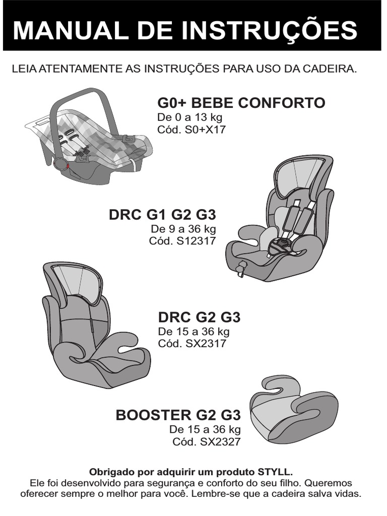 Manual Cadeira Auto Styll Babys | PDF | Airbag