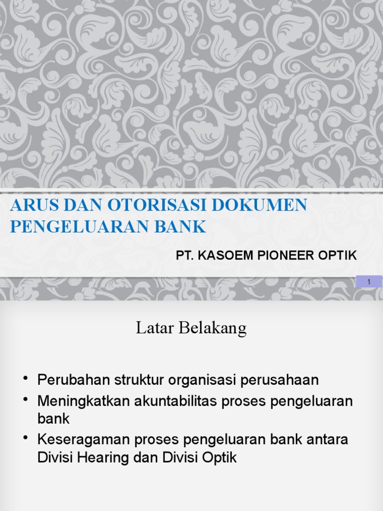 Arus Dan Otorisasi Dokumen Pengeluaran Bank | PDF