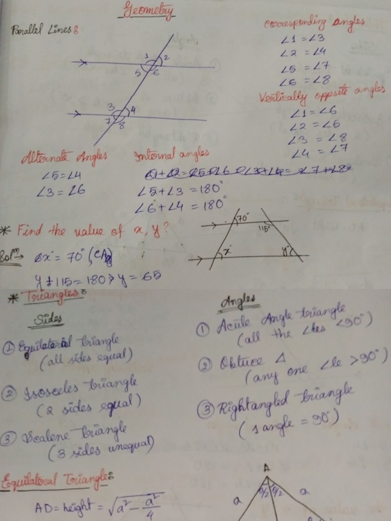 Important Theorems and Formulae of Triangle For SSC | PDF