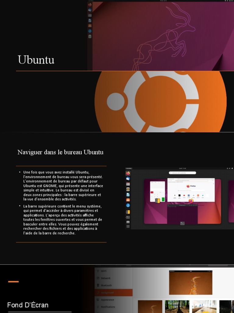 Ubuntu PP | PDF | Environnement de bureau | Application