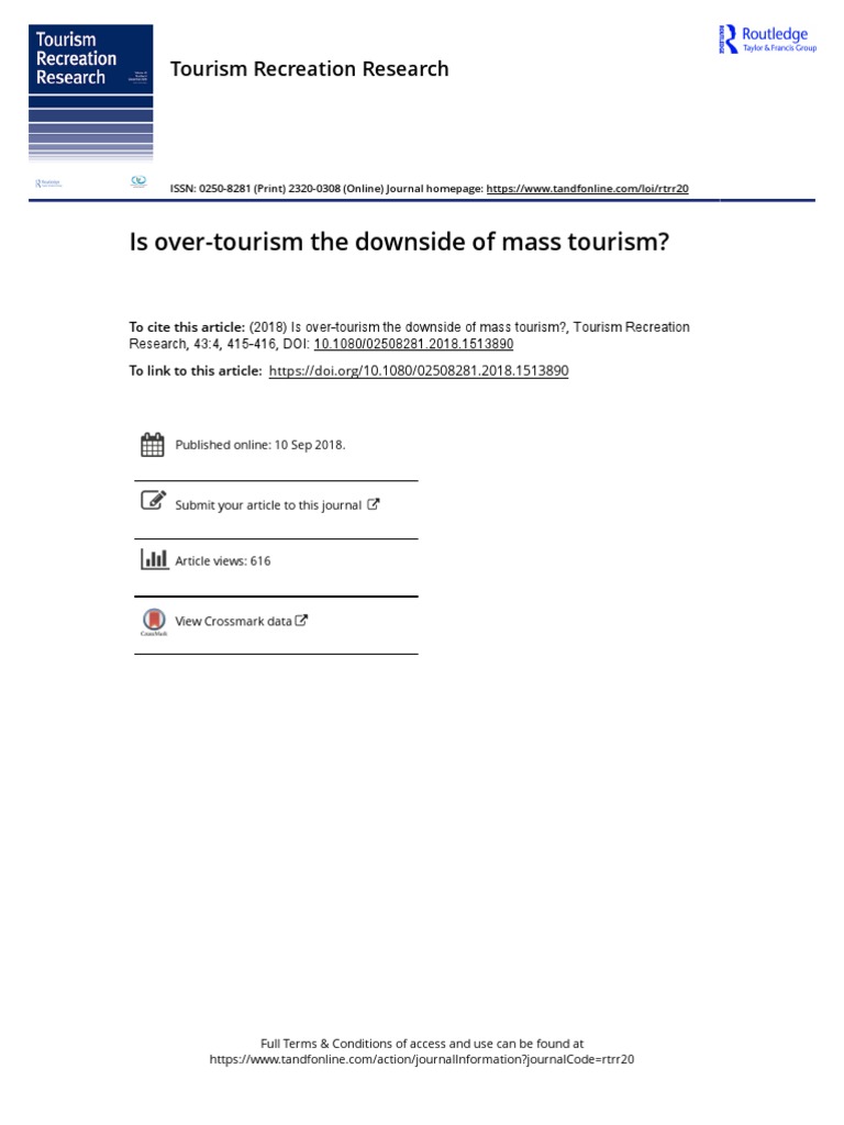 Is Over-Tourism The Downside of Mass Tourism? | PDF | Tourism | Service ...