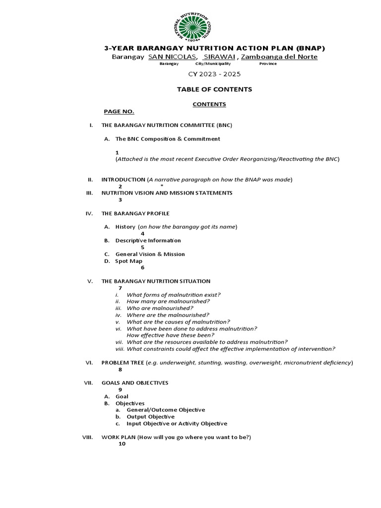 BNAP | PDF | Malnutrition | Human Nutrition