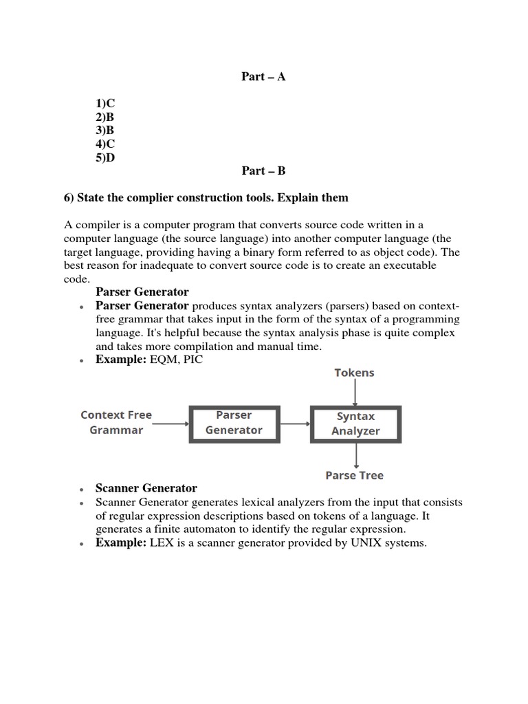 CT 1 Compiler Design Set C | Download Free PDF | Parsing | Compiler