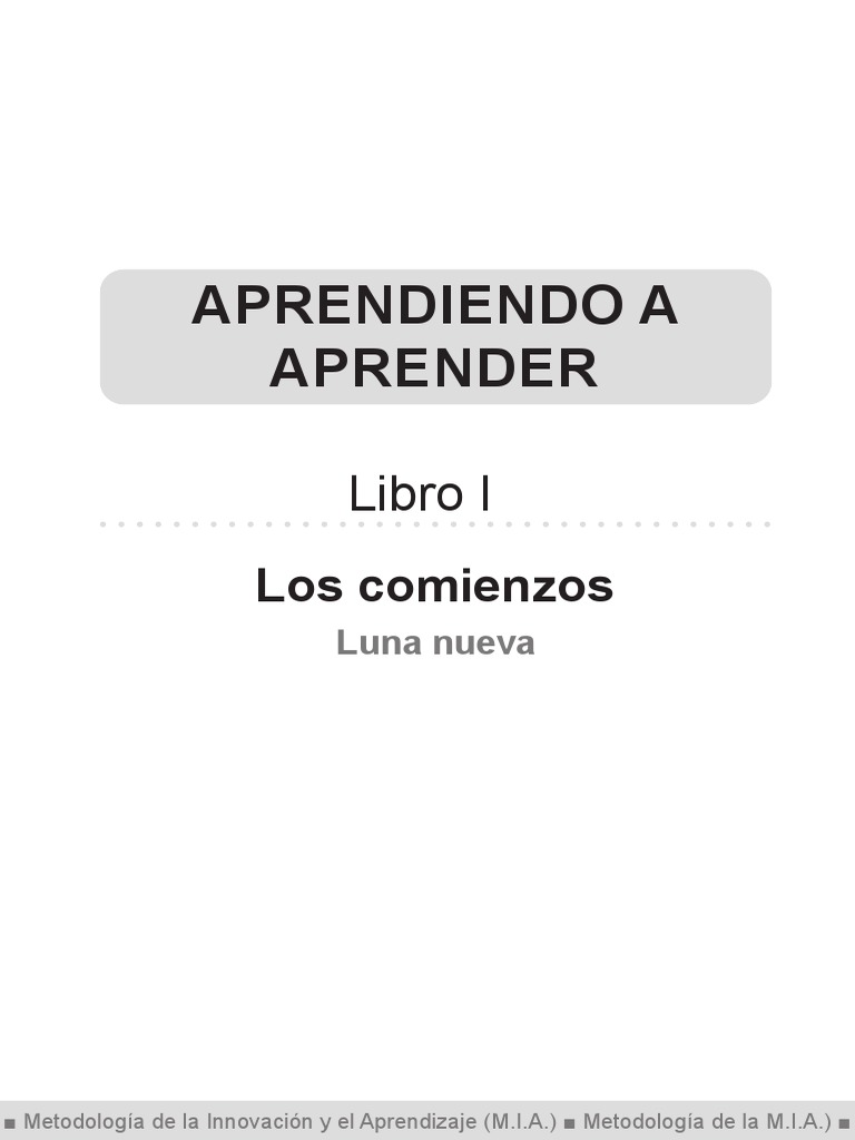Aprendiendo A Aprender: Libro I | Descargar gratis PDF | Aprendizaje ...