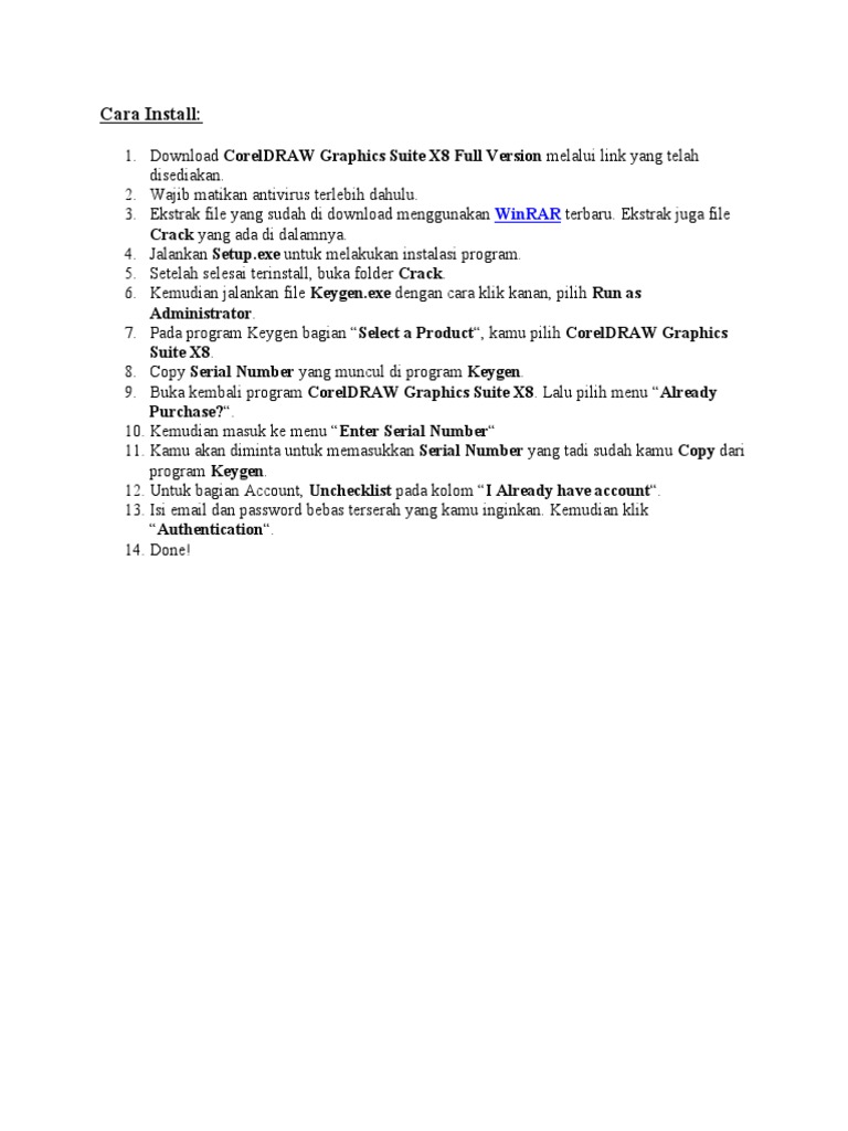 Cara Install CDR | PDF