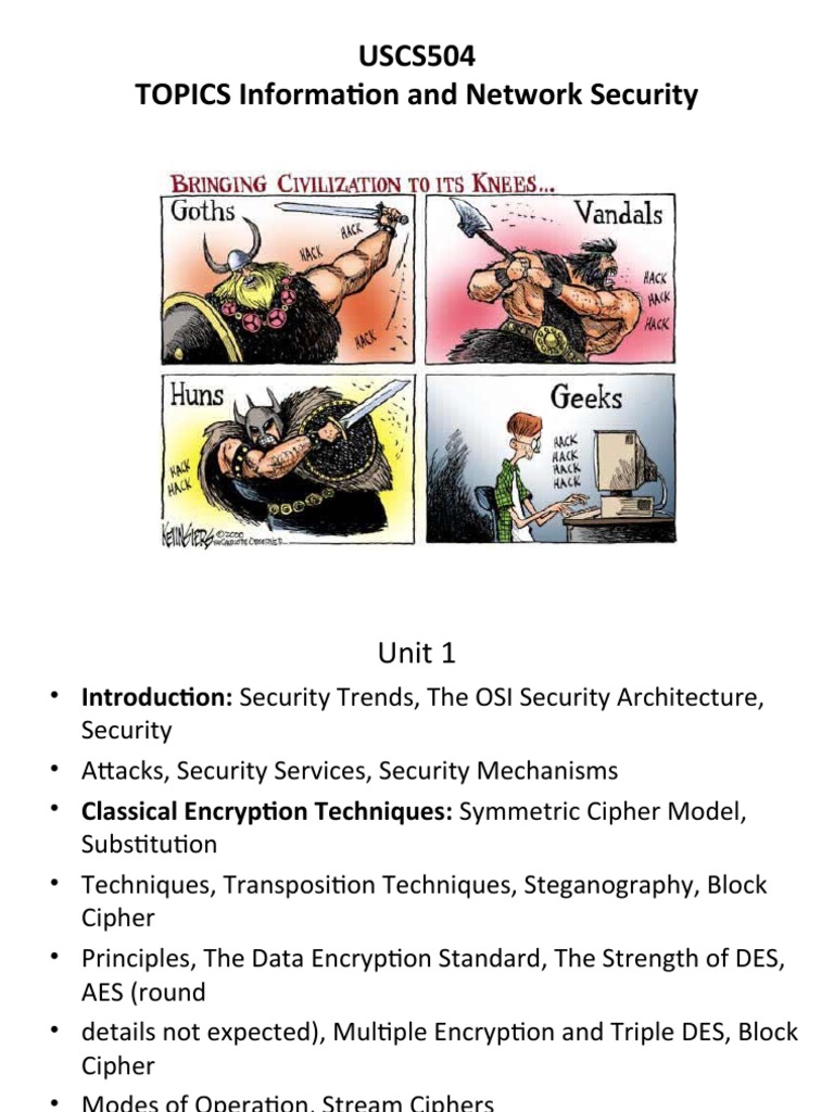 IANS Unit 1 Part1 | PDF | Cryptography | Computer Security