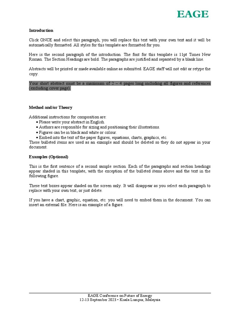 Template Ext Abs EAGE | PDF | Paragraph | Written Communication