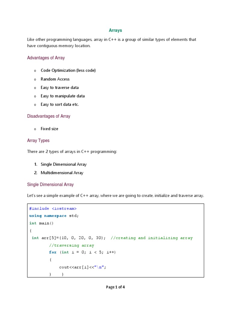 Arrays | PDF | Algorithms And Data Structures | Computer Data Arrays | PDF | Algorithms And Data Structures | Computer Data