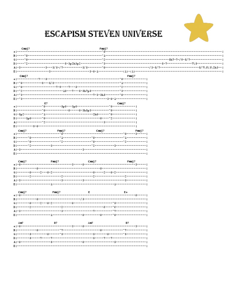 Escapism Steven Universe | PDF