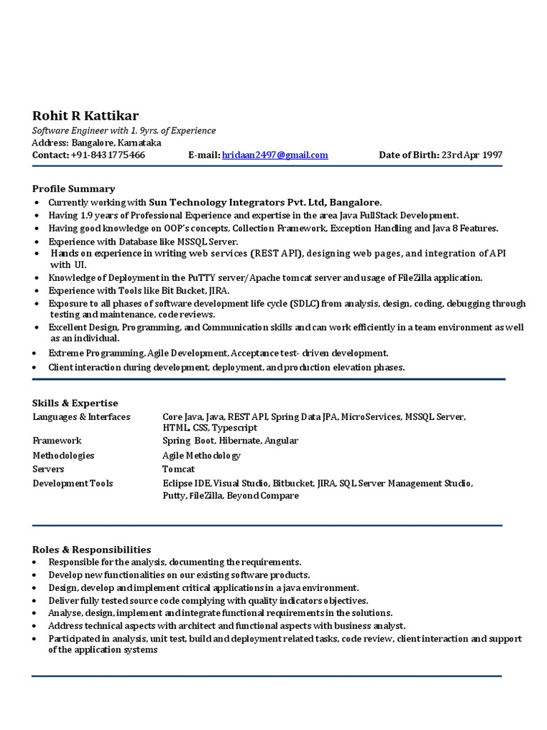 Rohit K Java Fullstack | PDF | Spring Framework | Java (Programming ... Rohit K Java Fullstack | PDF | Spring Framework | Java (Programming ...