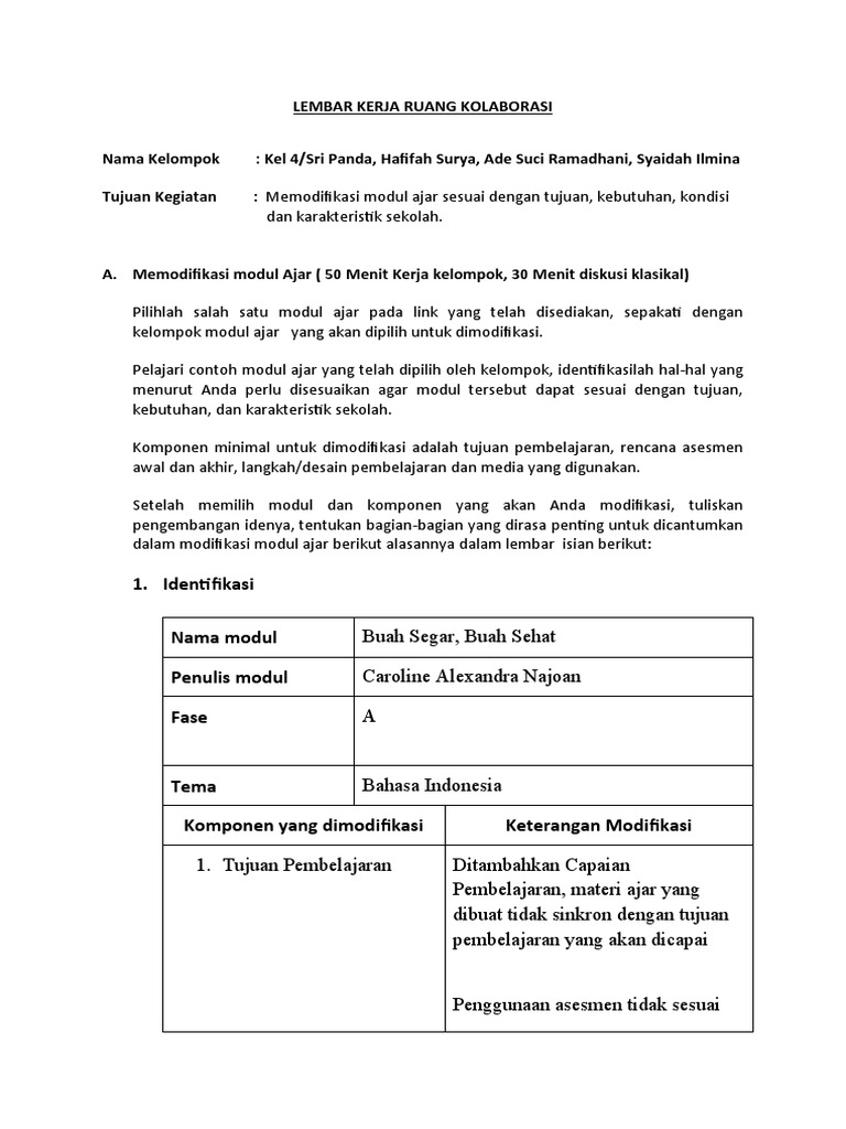 LEMBAR KERJA | PDF