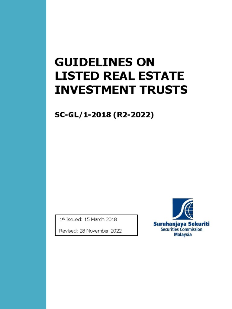 Guidelines On Listed Real Estate Investmenent Trusts - 28112022 | PDF ...