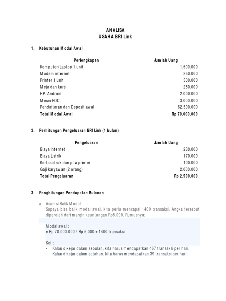 ANALISA BRILink | PDF