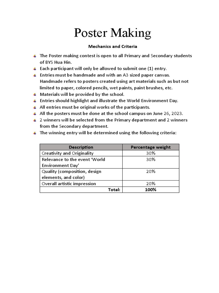 Poster Making Mechanics | PDF