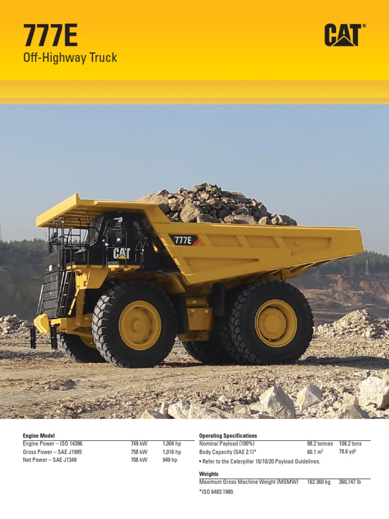 Caterpillar 777E | PDF | Horsepower | Clutch