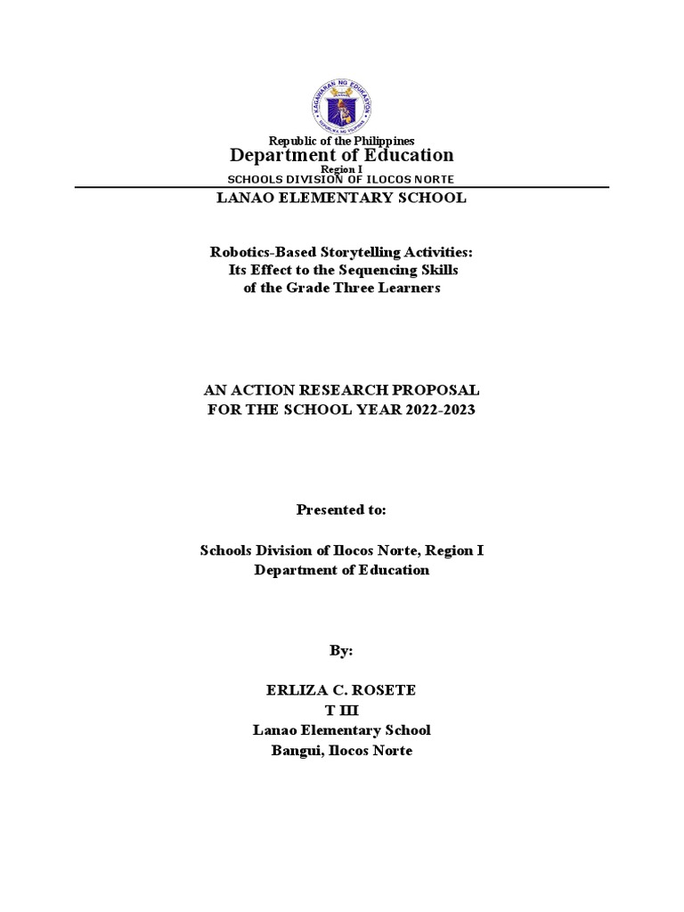 Action-Research-robotics-FINAL-TITLE | PDF | Learning | Science Education