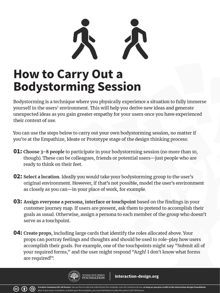 how-to-carry-out-a-bodystorming-session | PDF | Design Thinking | Cognitive Science
