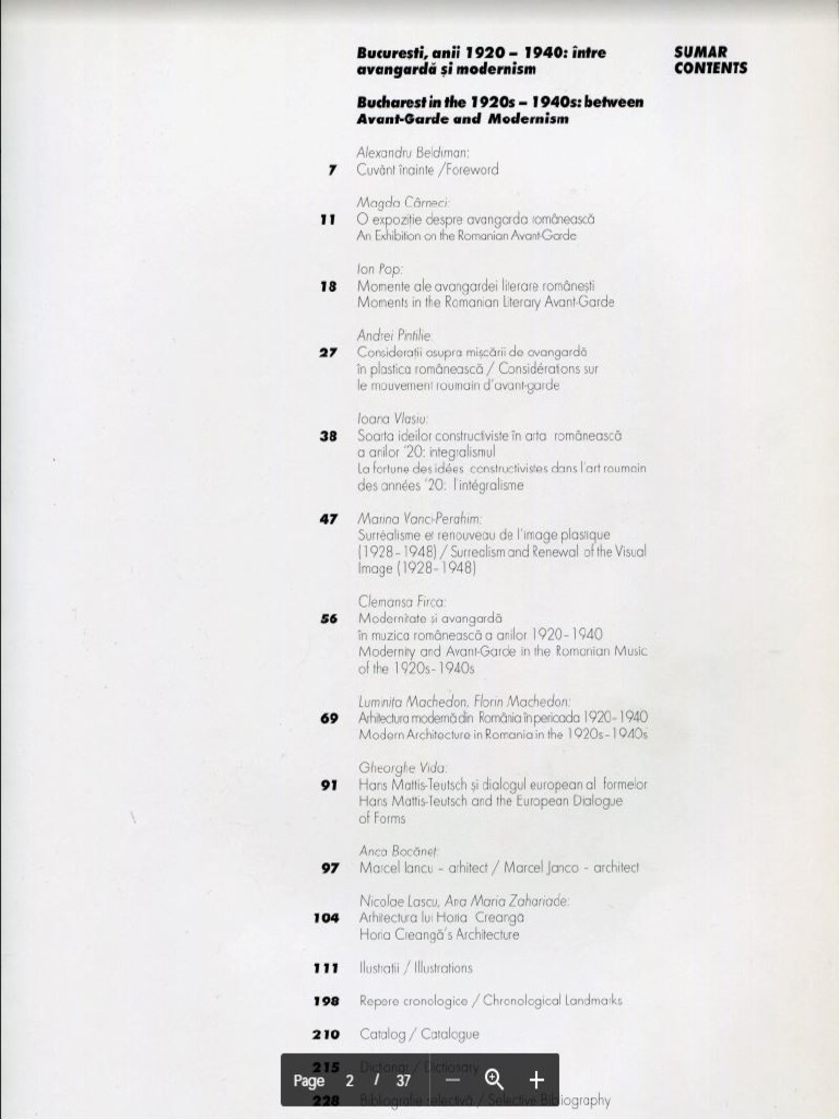Bucuresti Anii 1920-1940 Intre Avangarda Si Modernism | PDF