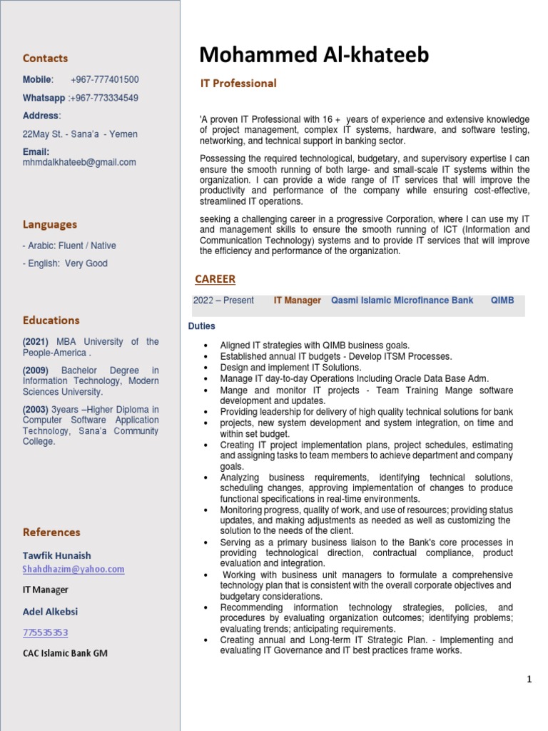Mohammed Alkhateeb-IT Manager | PDF | Computer Security | Security