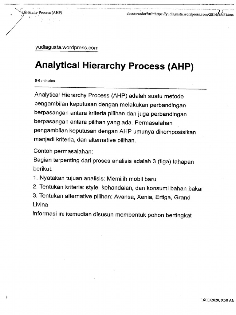 AHP | PDF