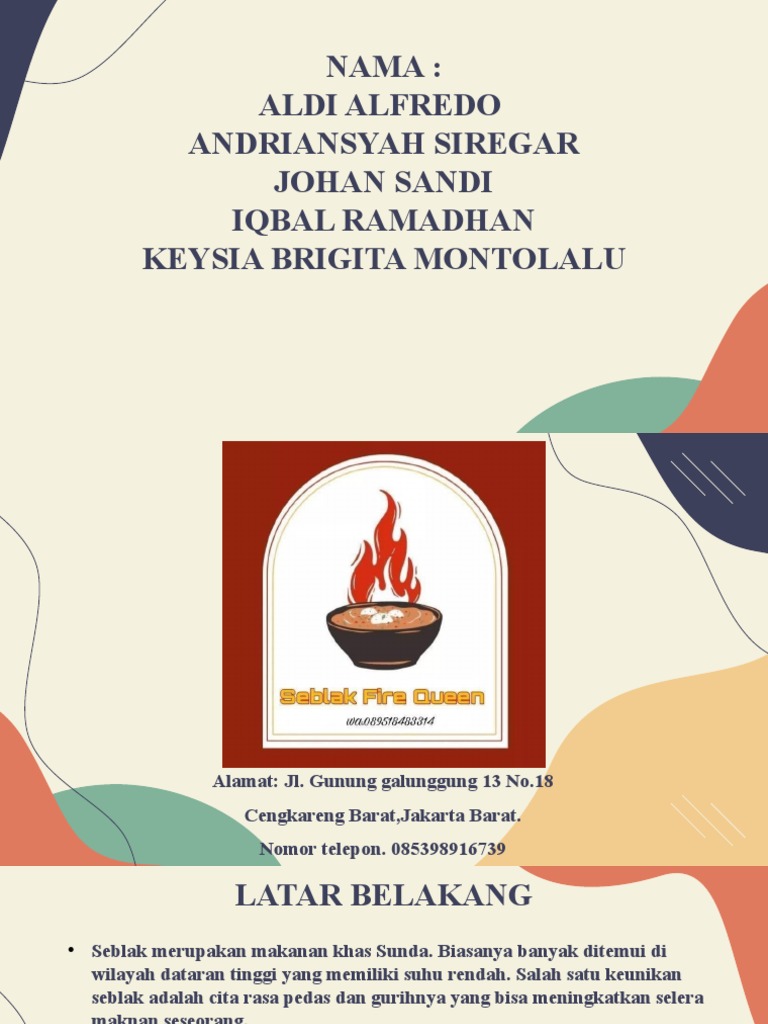 Proposal Usaha Seblak Fire Queen | PDF | Memasak, Makanan, & Anggur