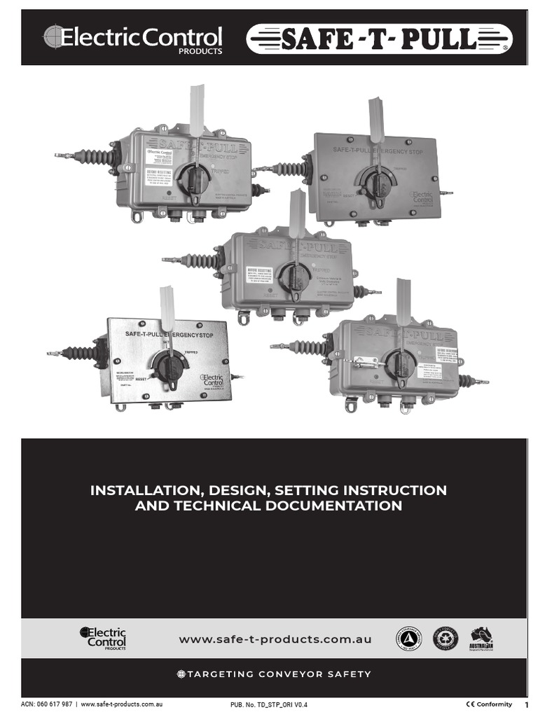 Emergency Stop Pull Wire Switch Guide | PDF | Fuse (Electrical) | Switch