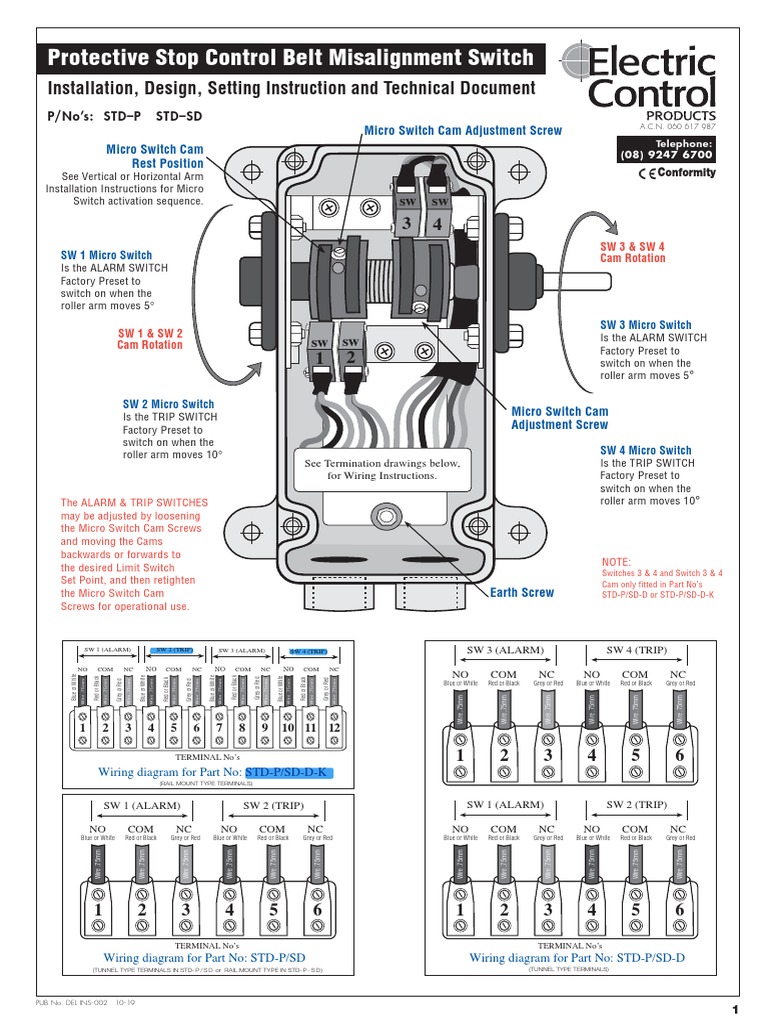 Belt Drift Switch Safe T Pull STD P D K | PDF | Tools | Manufactured Goods
