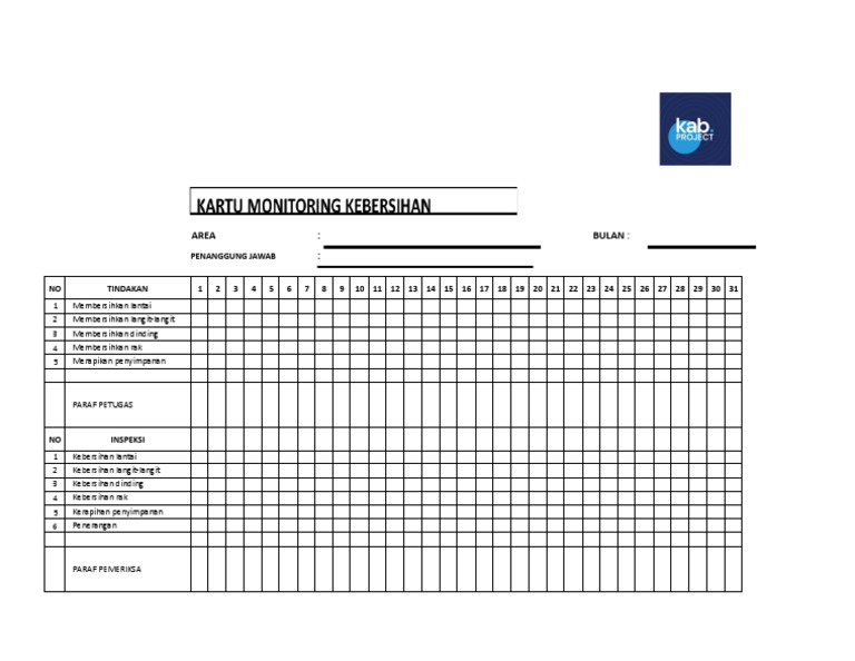 Checklist Kebersihan | PDF