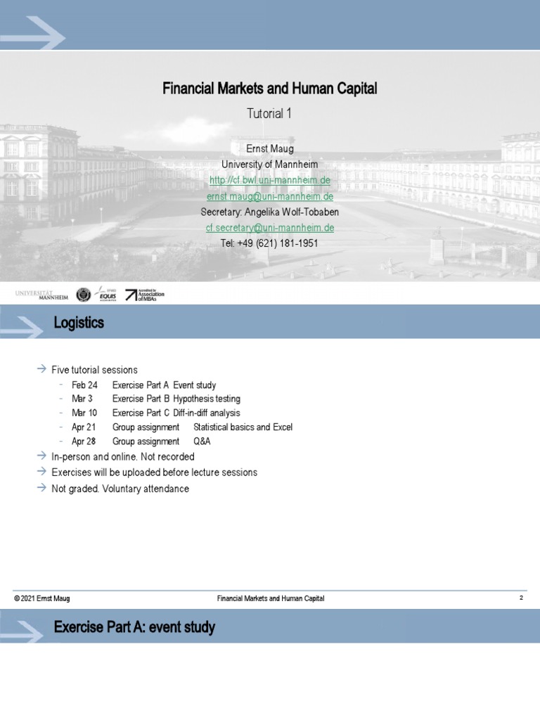 FIN 455 Tutorial Session 1 | PDF | Beta (Finance) | Investing